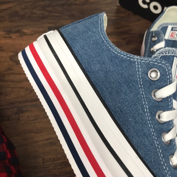 Converse | Shoes | Converse Denim High Platform Brand New | Poshmark